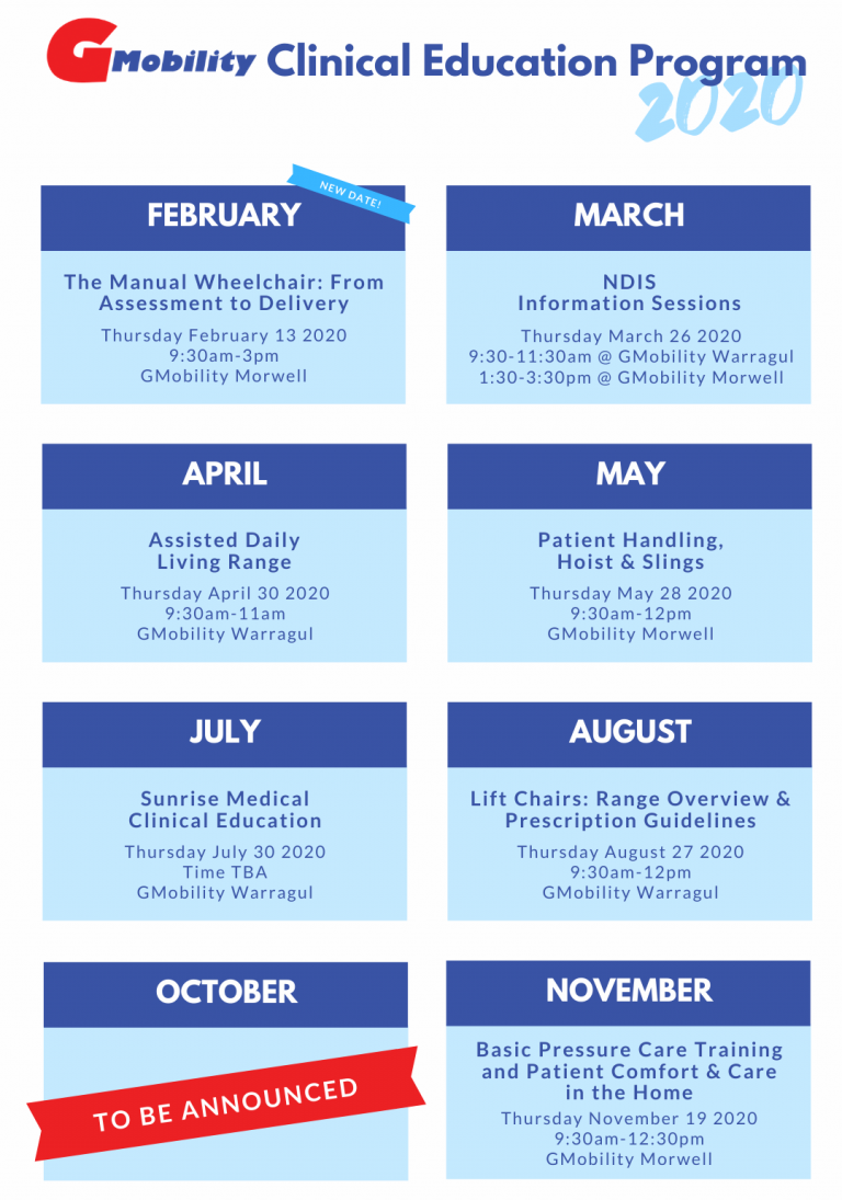 2020 Clinical Education Calendar - GMobility
